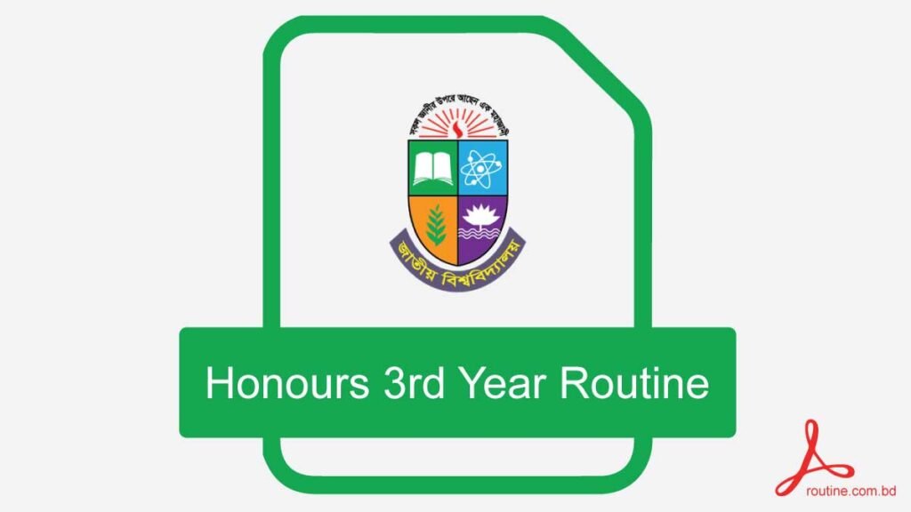 Honours 3rd Year Routine 2025- Download PDF - Routine